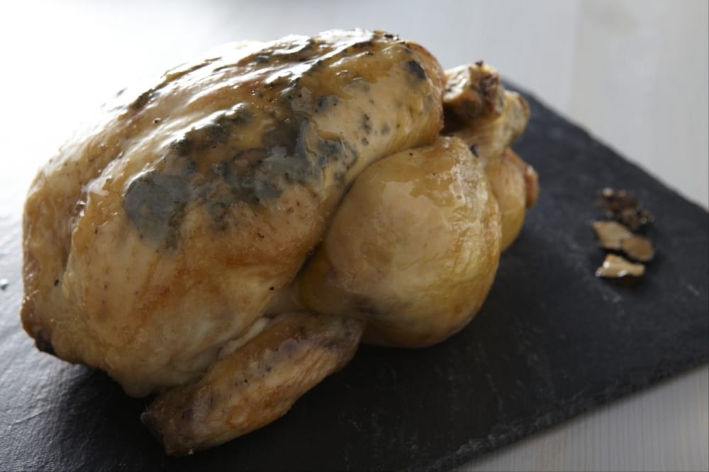 Recette Chapon de Noël traditionnel aux marrons et aux pommes dauphines
